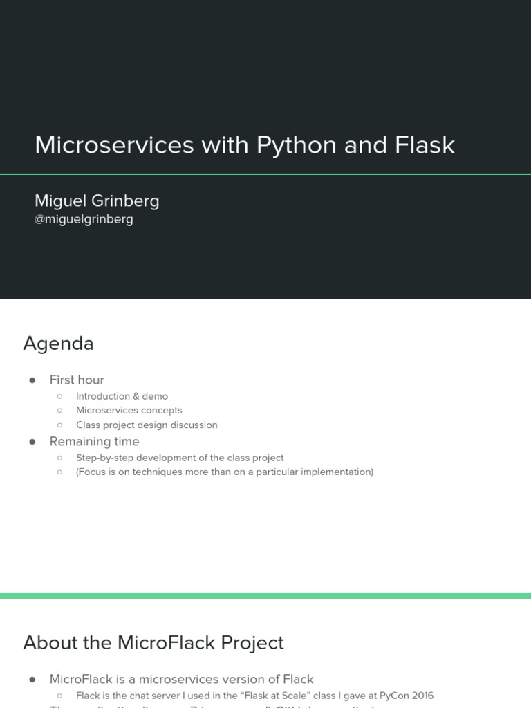 Microservices With Python and Flask | PDF | Hypertext Transfer Protocol | Amazon Web Services