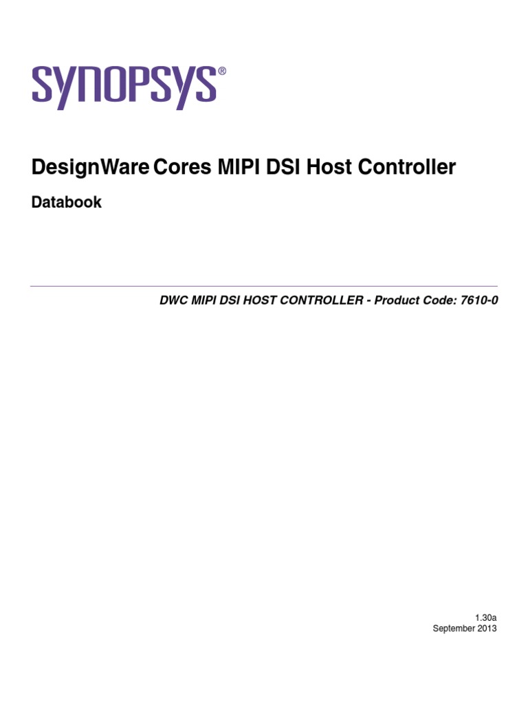 Eetop - CN DWC Mipi Dsi Host Databook | PDF | License | Proprietary Software