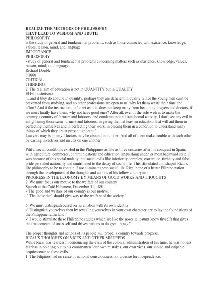 Wisdom and Truth | PDF | Metaphysics | Psychological Concepts