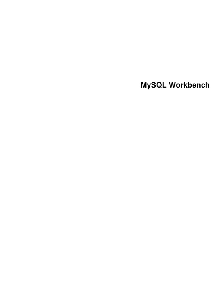 Tutorial MySQL Workbench | PDF | My Sql | Oracle Database