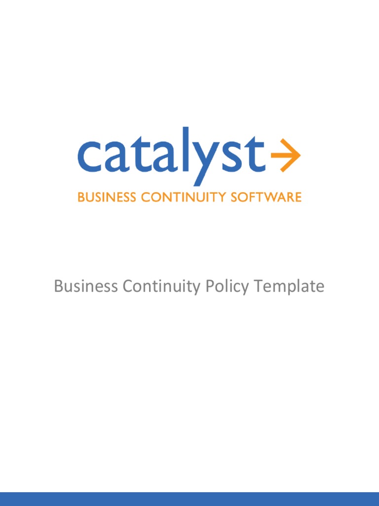 Catalyst Plan | Download Free PDF | Business Continuity | Strategic ...