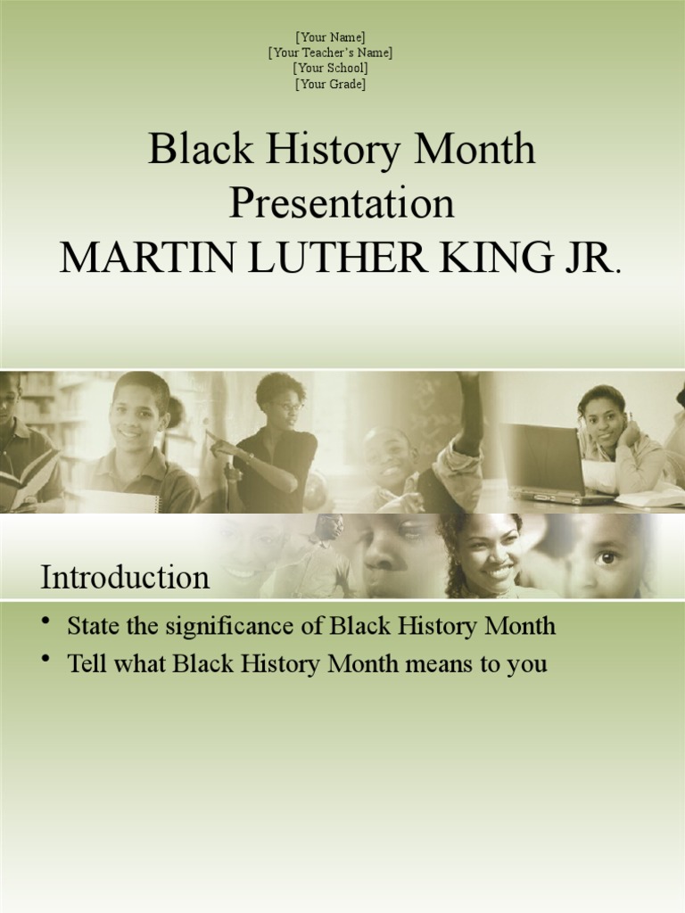 Black History Month Presentation Guide | PDF | Politics | History