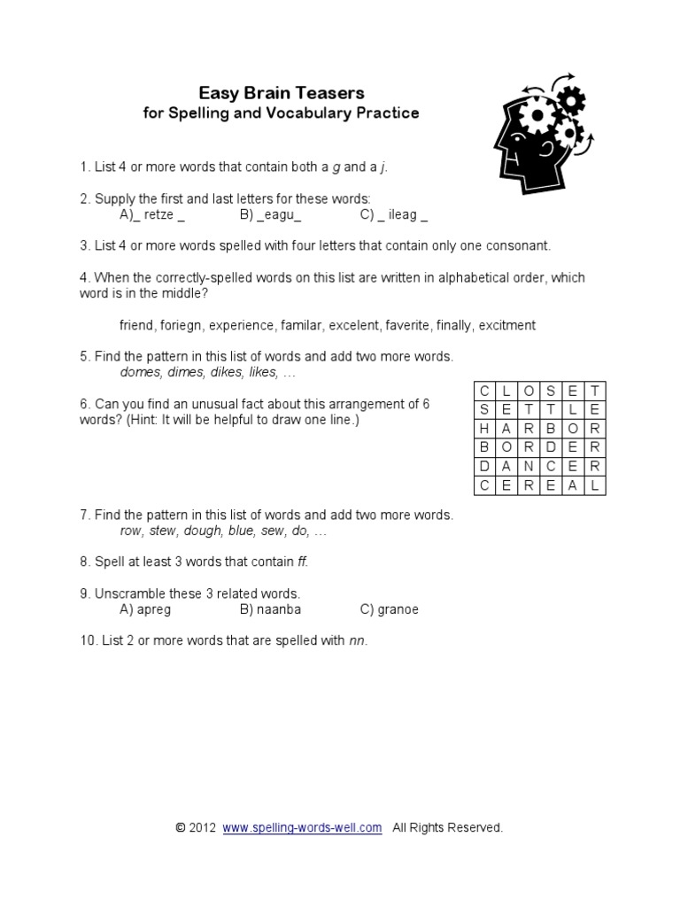 Brain Teaser | PDF