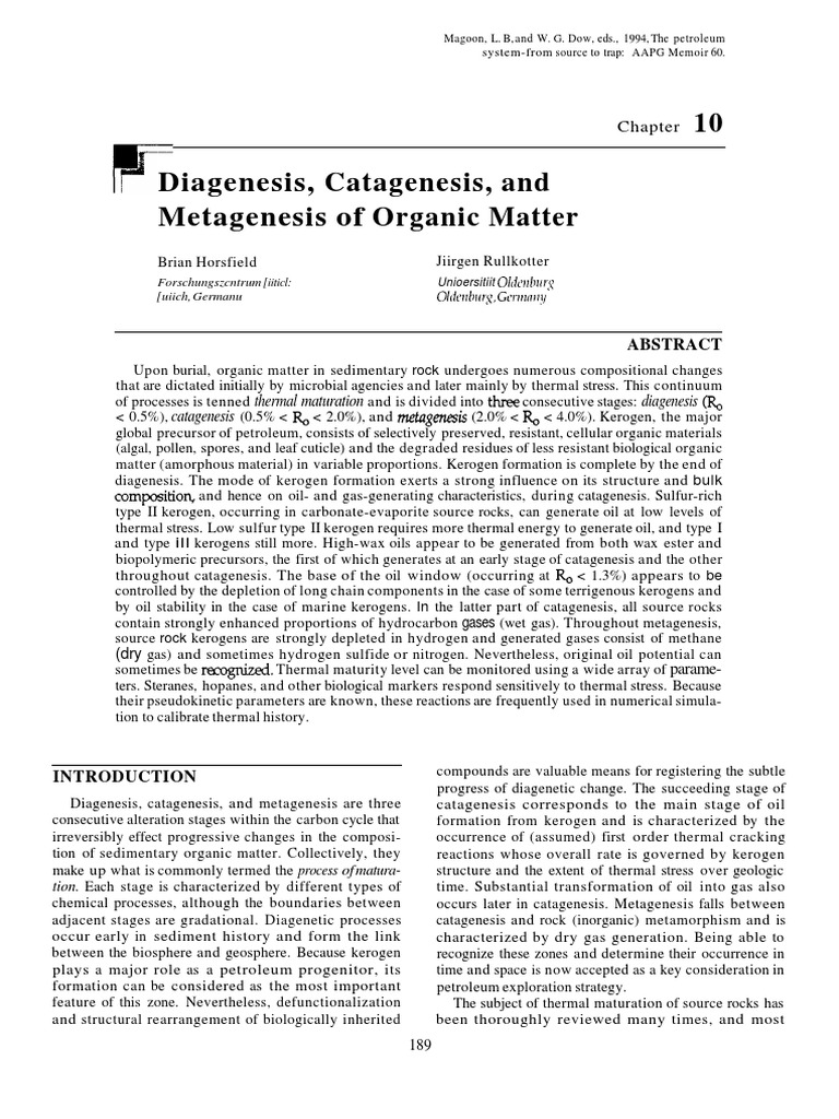 Diagenesis, Catagenesis, and | PDF | Petroleum | Alkane