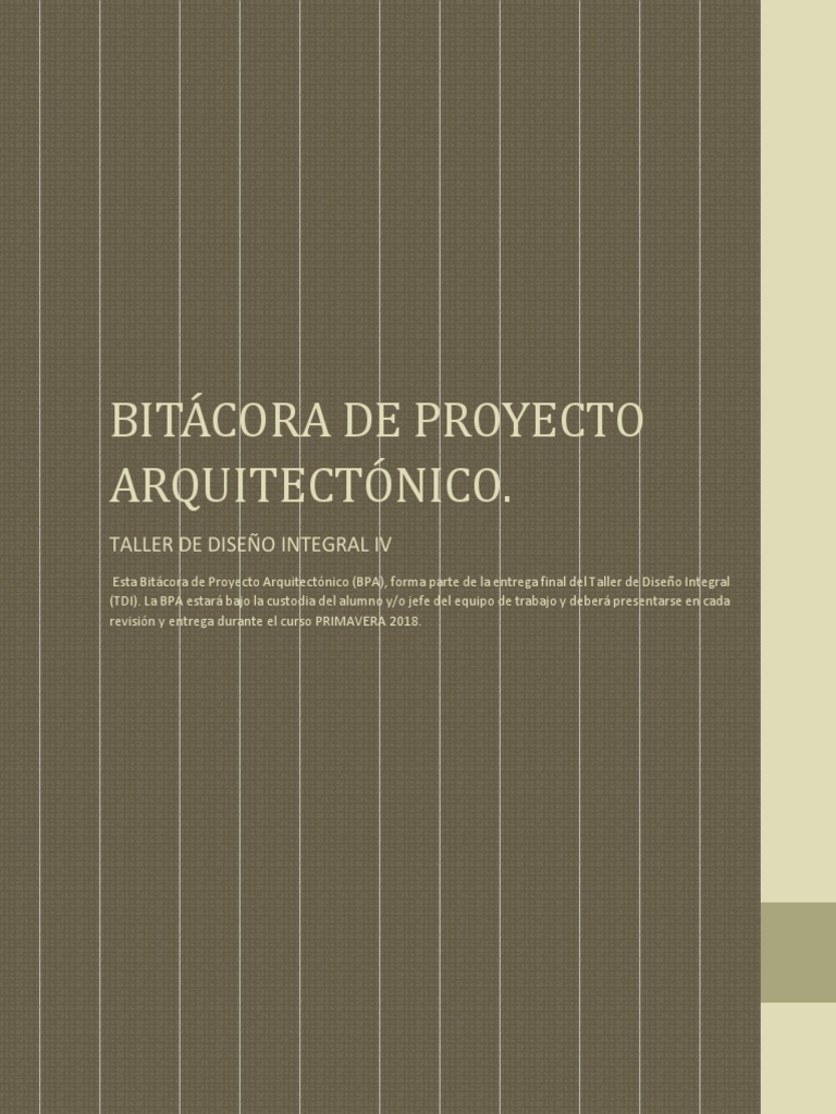 Bitácora de Proyecto Taller Iv Gestión | PDF | Diseño | Naturaleza