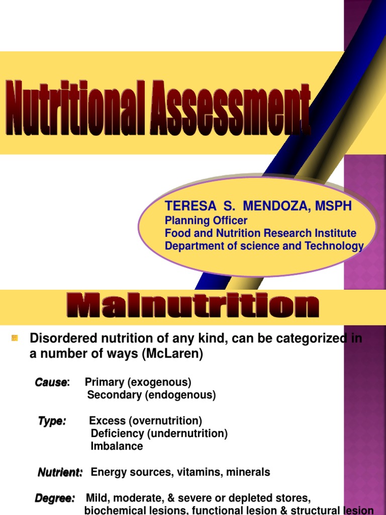 Nutritional Assessment DepED | Body Mass Index | Standard Deviation