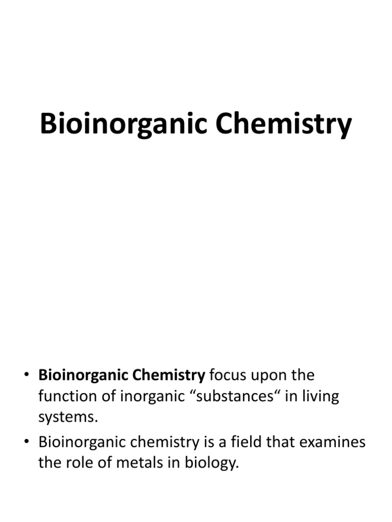 Bioinorganic Chemistry | PDF | Hemoglobin | Porphyrin