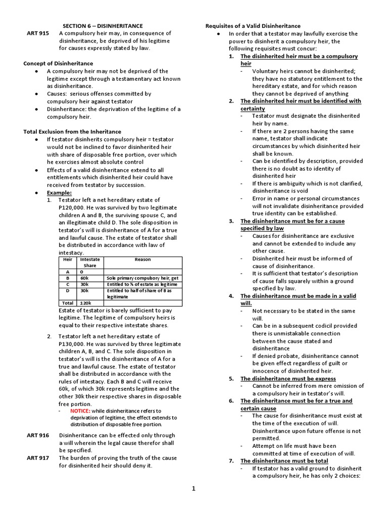 Heir Intestate Share Reason A B C D Total | Download Free PDF | Will ...