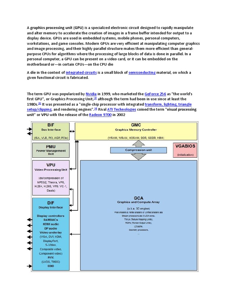 A Graphics Processing Unit | PDF | Graphics Processing Unit | Shader