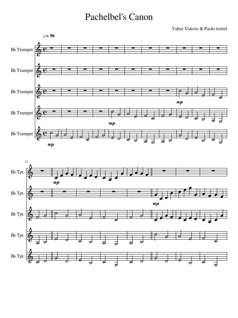Pachelbel's Canon-Score and Parts | PDF