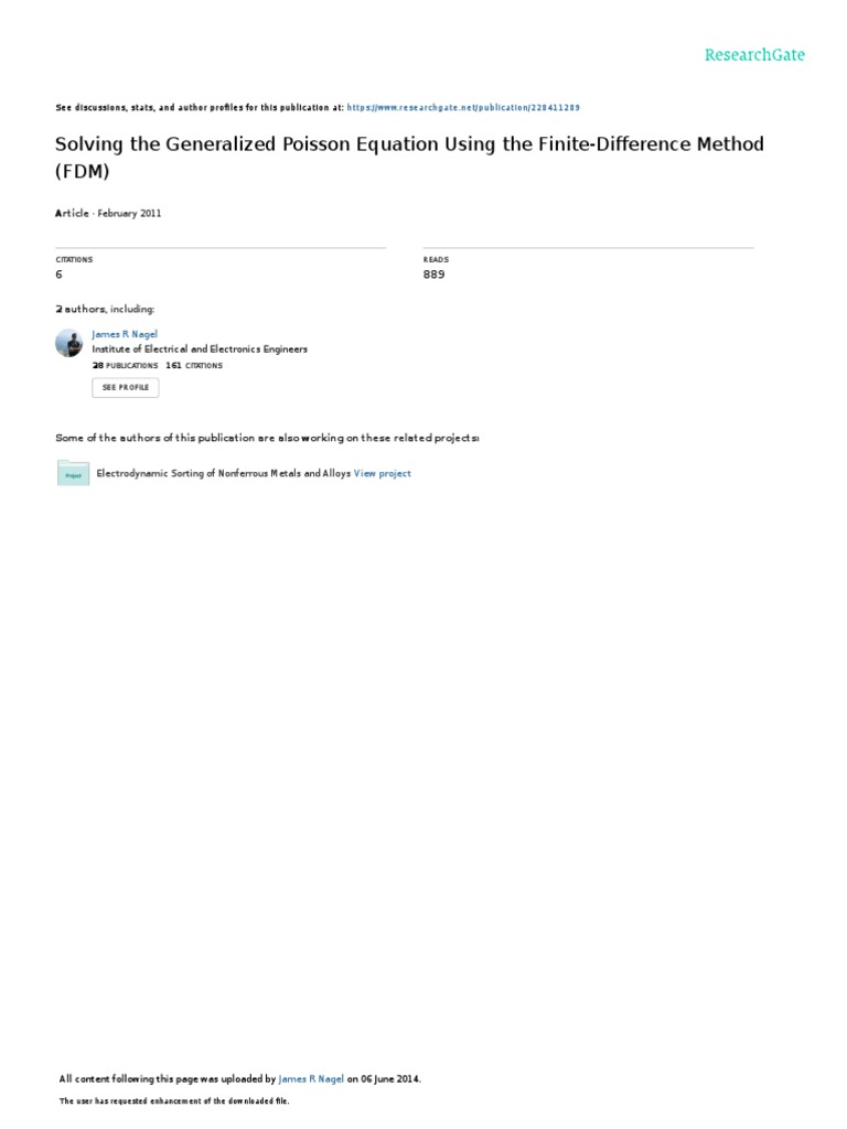 Solving The Generalized Poisson Equation Using The Finite-Difference ...