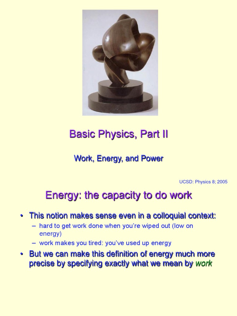 Work and Energy Lesson Plan | PDF | Calorie | Heat Capacity