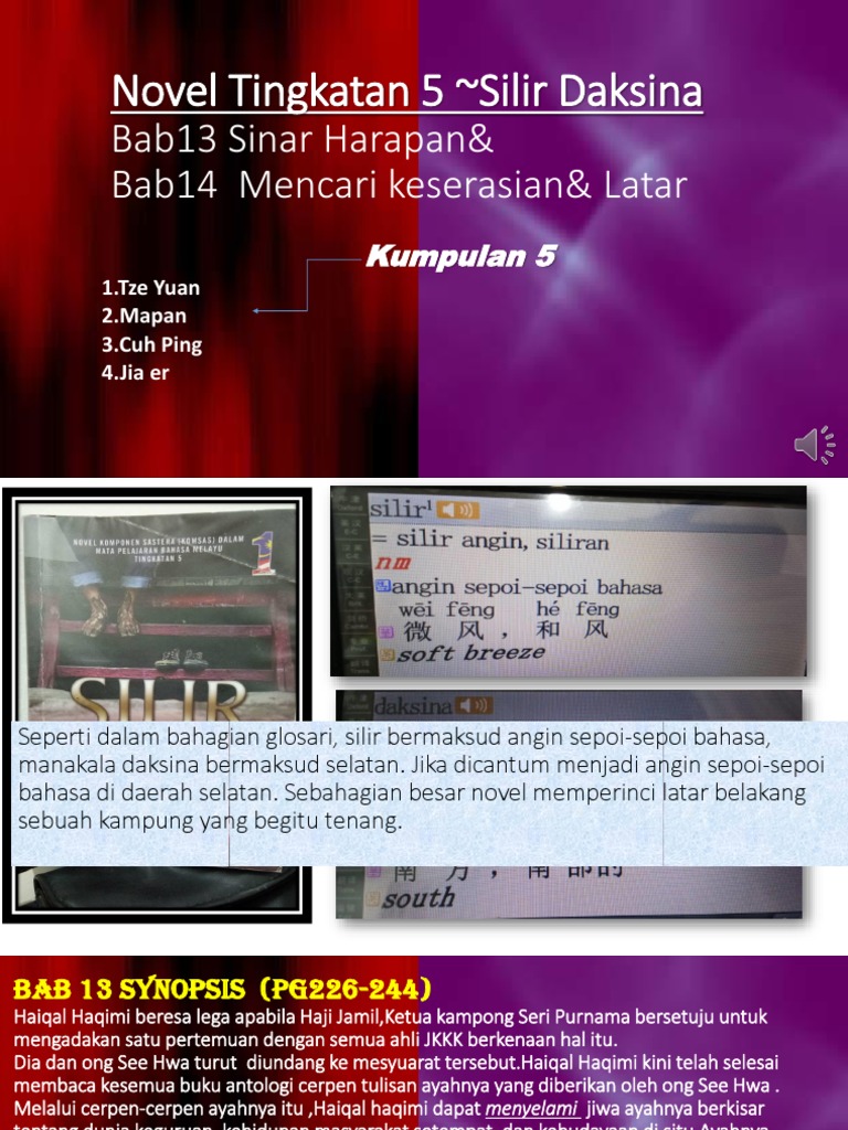 Novel Tingkatan 5 Silir Daksina | PDF