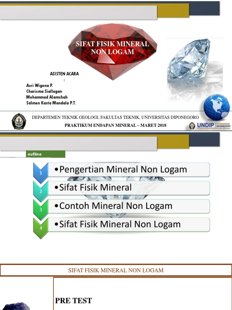 PPT Mineral Logam | PDF | Minerals | Diamond