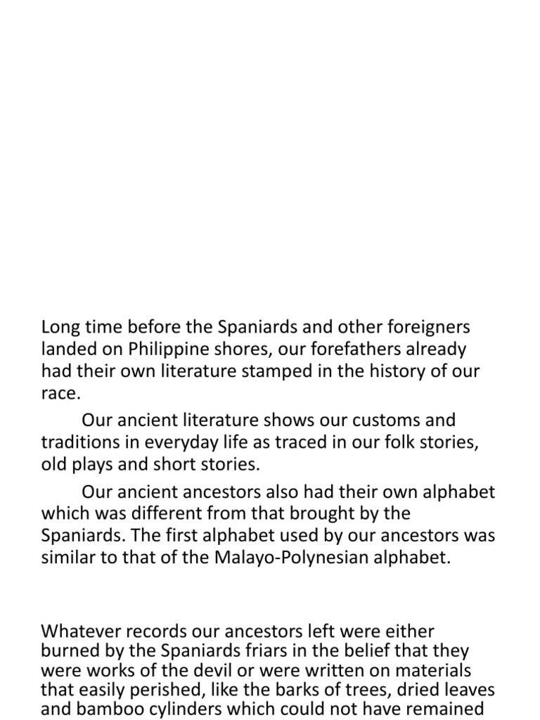 Pre Spanish Period | PDF | Tagalog Language | Epic Poetry