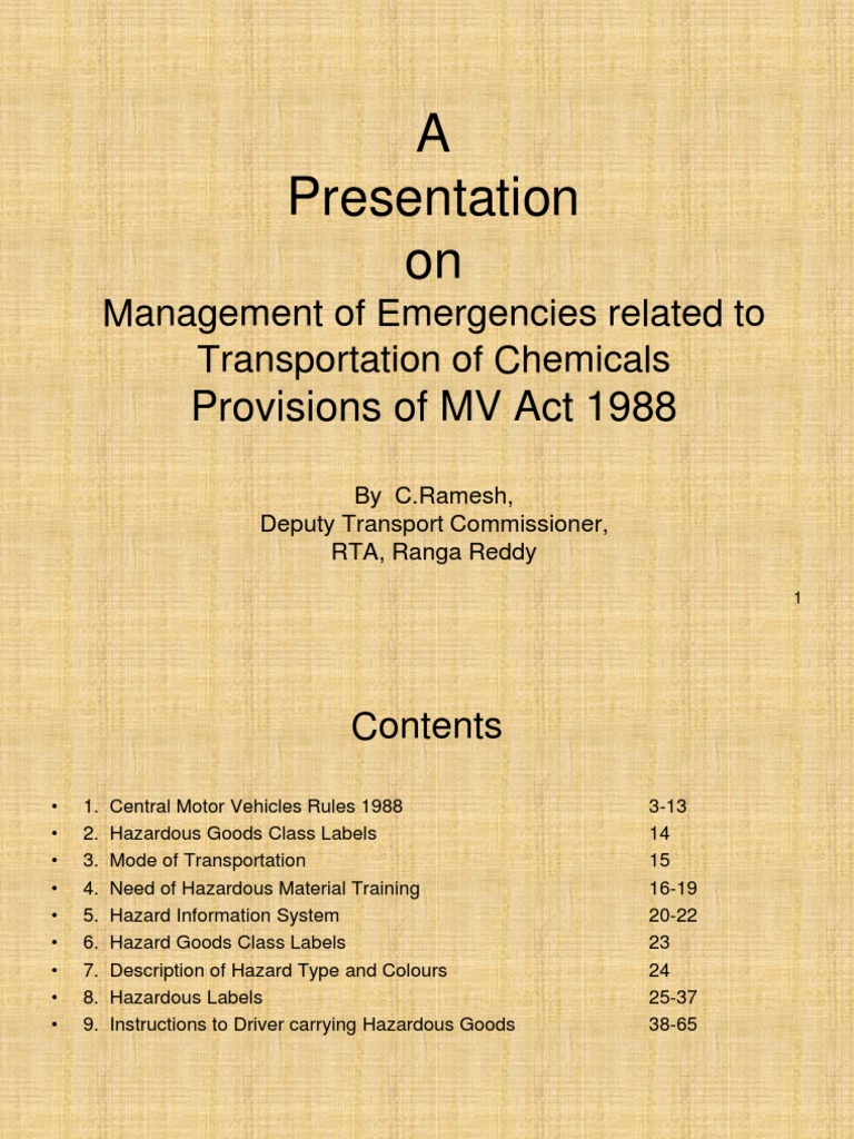 Transporting Class 3 Hazardous Goods Safely | PDF | Dangerous Goods ...