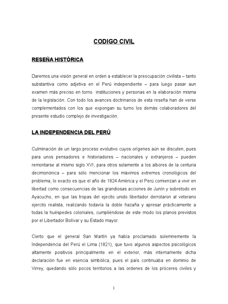Codigo Civil 1936 | PDF | Perú | Virtud