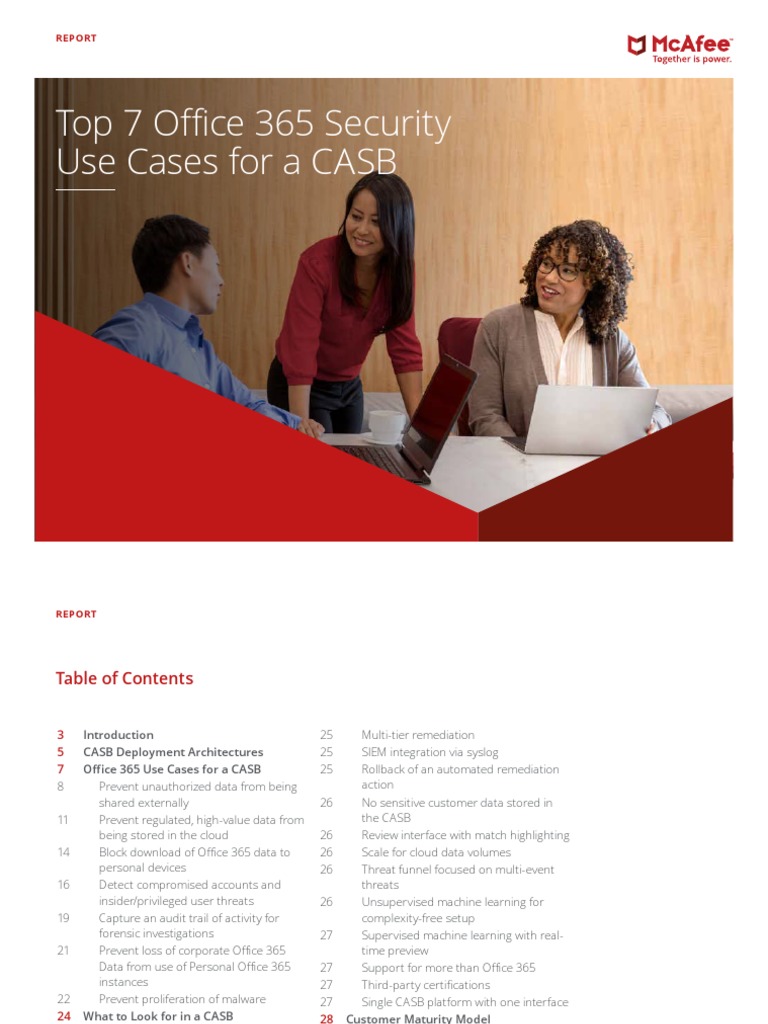 WP Top 7 Office 365 Security Use Cases For A CASB | PDF | Proxy Server | Cloud Computing