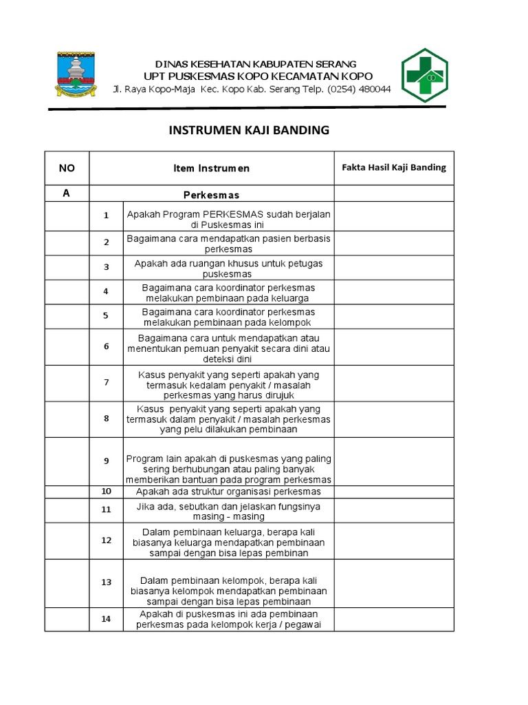 Instrumen Kaji Banding | PDF