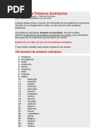 100 Ejemplos de Palabras Esdrújulas | PDF | Naturaleza