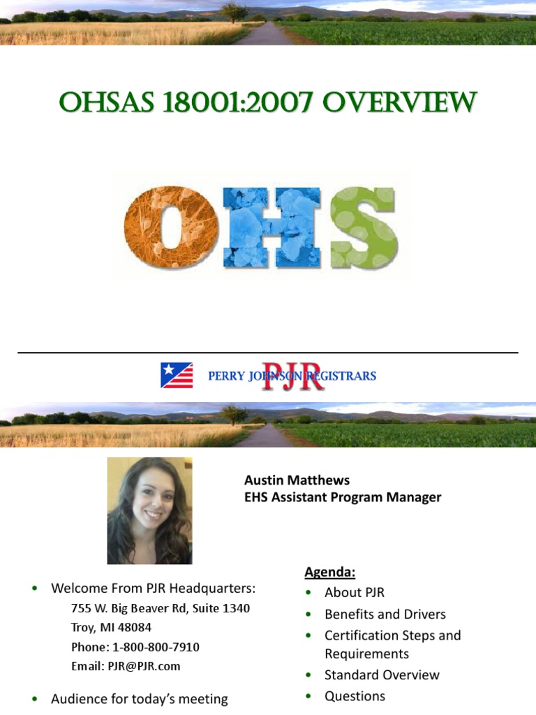 OHSAS | PDF | Occupational Safety And Health | Audit