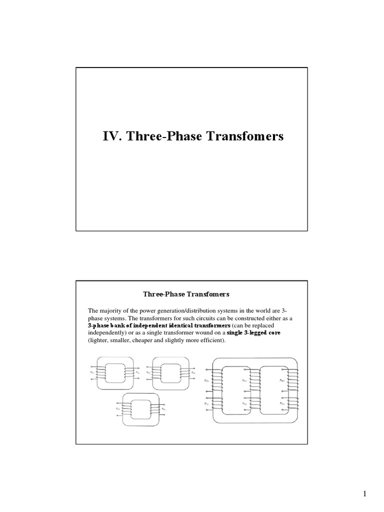 Three-Phase Transfomers | PDF | Transformer | Electrical Impedance