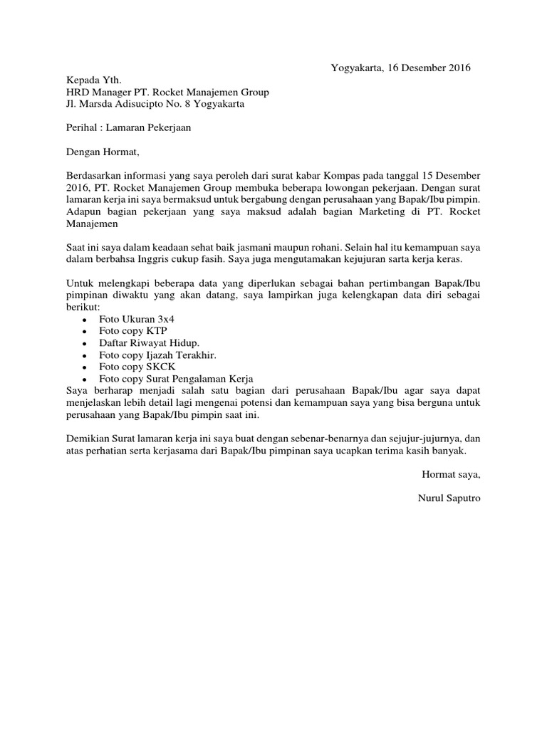 Surat Lamaran Nikah | PDF