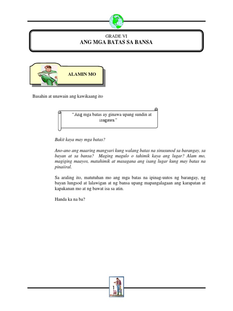 31 - Ang Mga Batas Sa Bansa | PDF