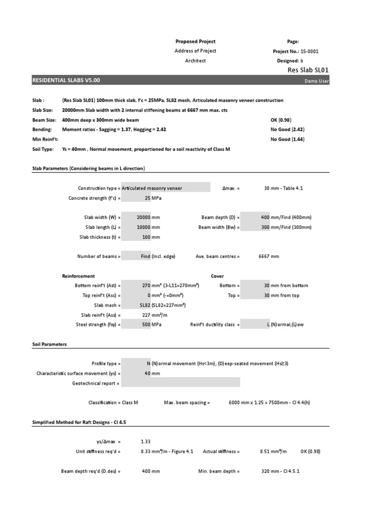 Residential Slab Design 1 | PDF | Beam (Structure) | Building Engineering