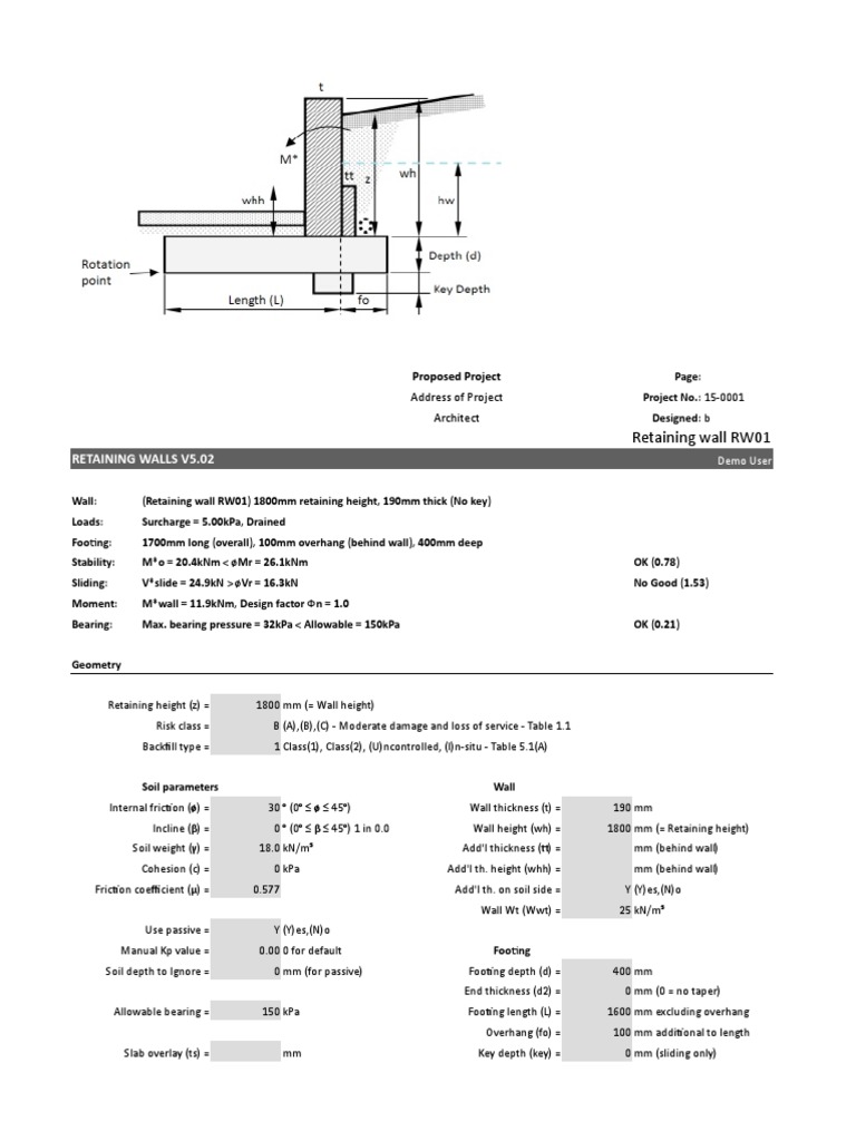 Retwall 1 | PDF | Pressure | Mechanical Engineering