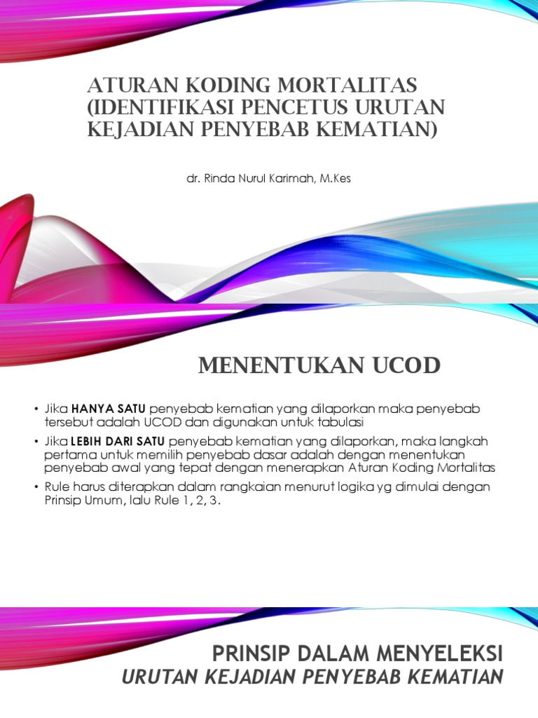 2422 - Aturan Koding Mortalitas (Identifikasi Pencetus Urutan Kejadian | PDF