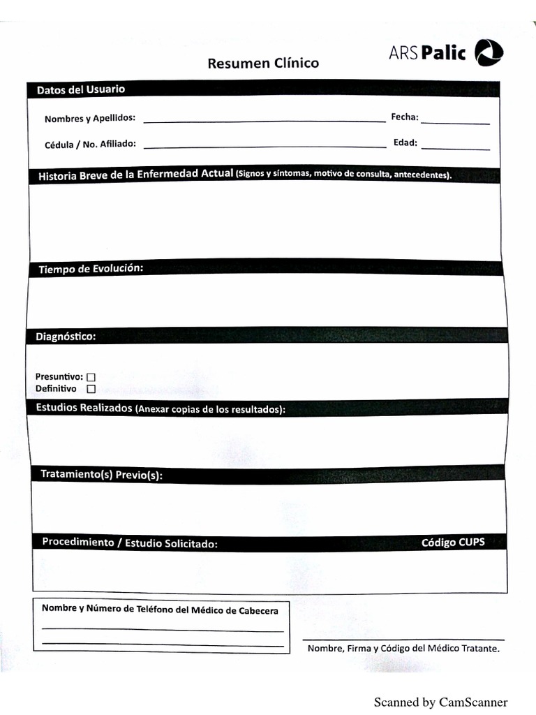 Formulario de Palic | PDF