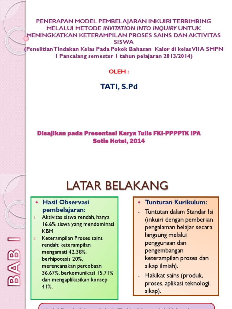 Presentasi PTK INKUIRI - KPS | PDF