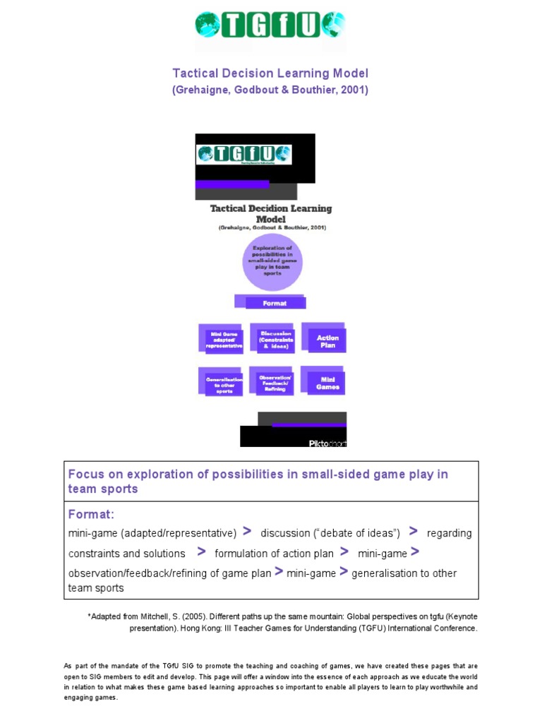 Tactical Decision Learning Model | PDF
