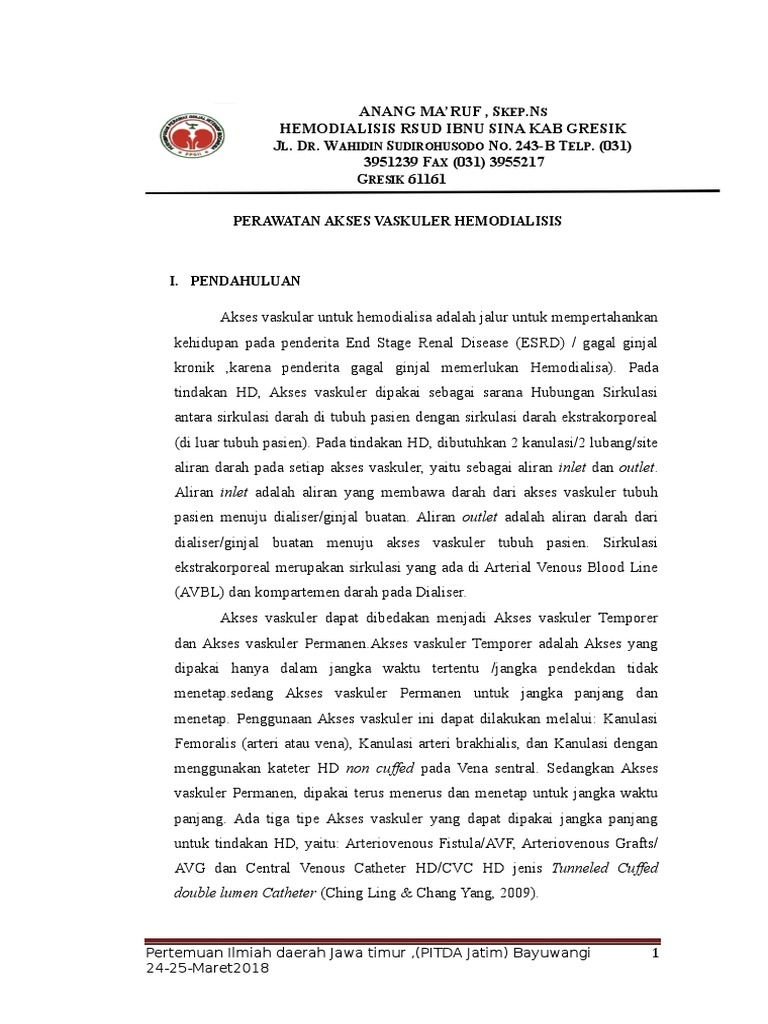Penatalaksanaan Akses Vaskuler | PDF