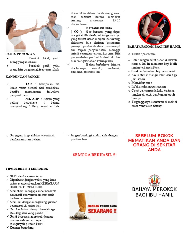 Leaflet Rokok Bagi Bumil | PDF