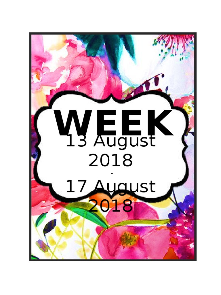 Weekly Divider | PDF