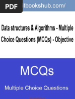 Data Structures Multiple Choice Questions | PDF | Array Data Structure | Time Complexity