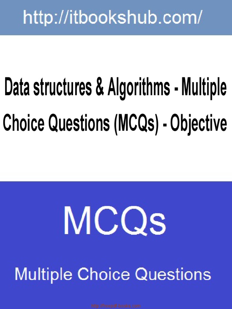 Data Structures And Algorithms Multiple Choice Questions Mcqs Objective Array Data