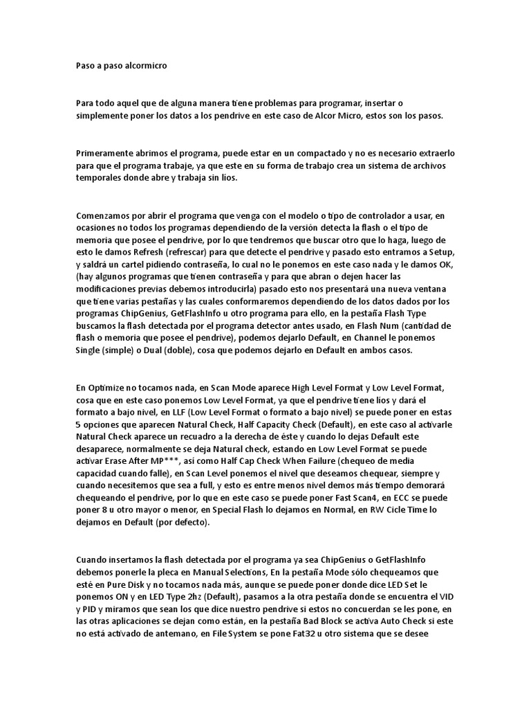 Alcor Micro | PDF | Memoria USB | Almacenamiento de datos de la computadora