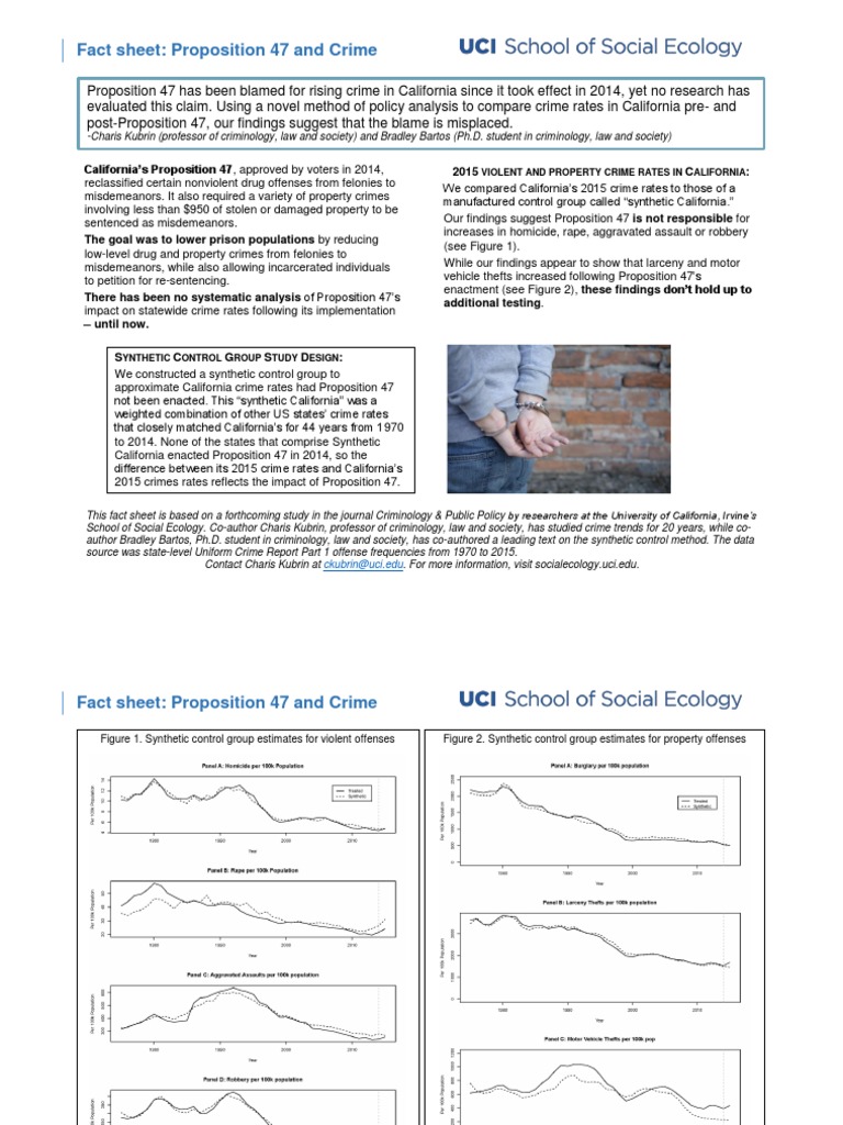 Prop 47 Fact Sheet - Final | PDF | Crime & Violence | Crime Thriller