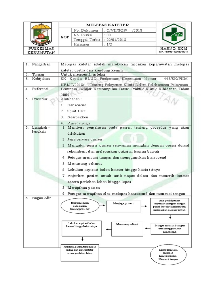 SOP Melepas Kateter | PDF