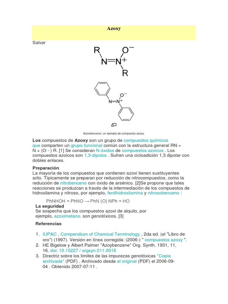 Azoxy | PDF