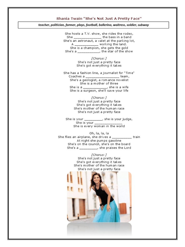 WS Shania Twain Not Just A Pretty Face | PDF