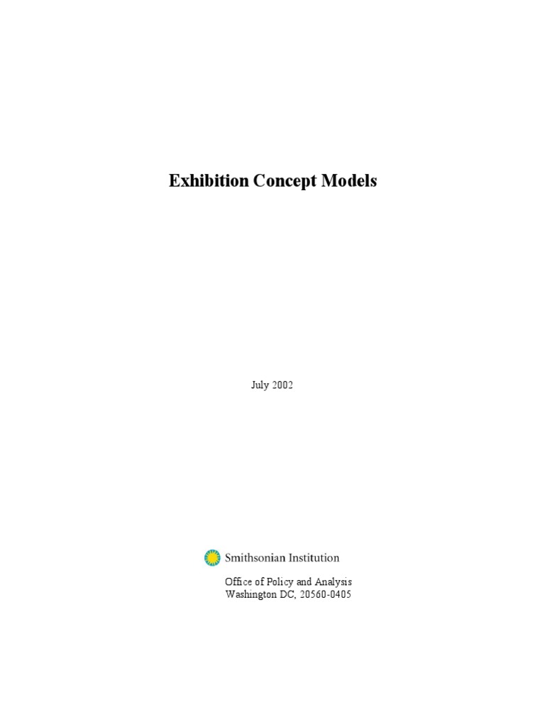 Exhibition Concept Models: July 2002 | PDF | Museum | Conceptual Model