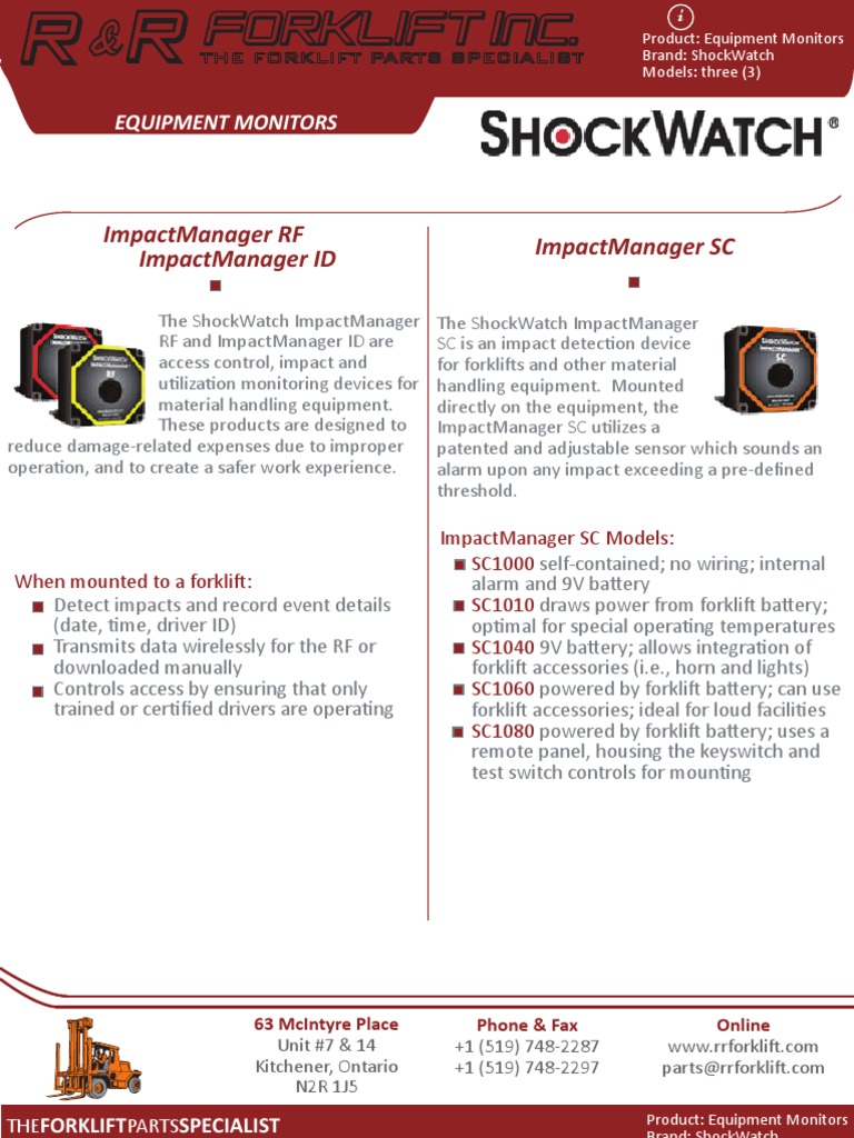 Shock Watch | Forklift | Equipment