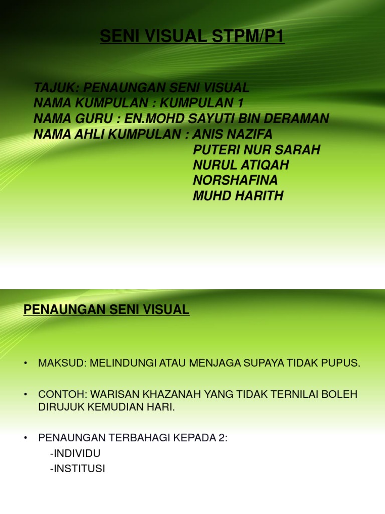 Seni Visual STPM 2 (K1) | PDF