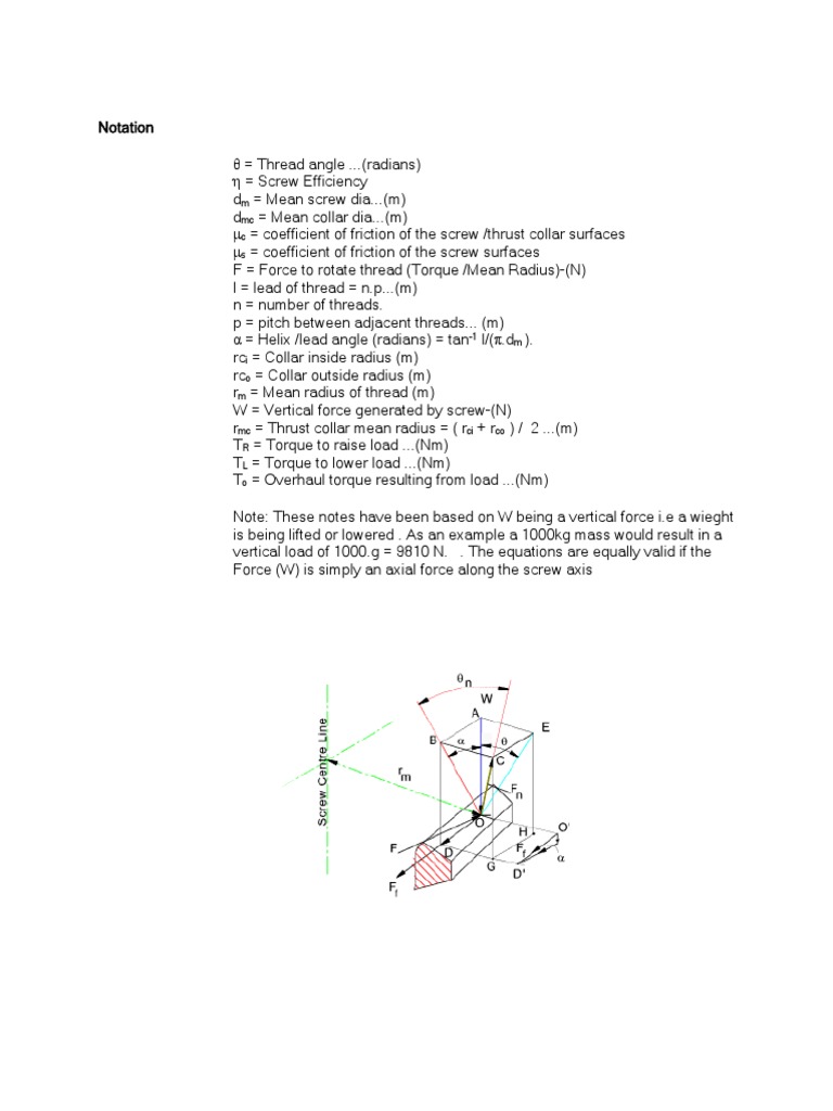 Notation | PDF | Torque | Mechanics