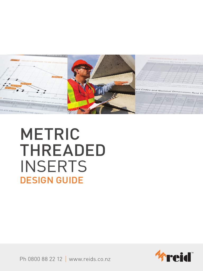 Metric Threaded Inserts: Design Guide | PDF | Screw | Precast Concrete