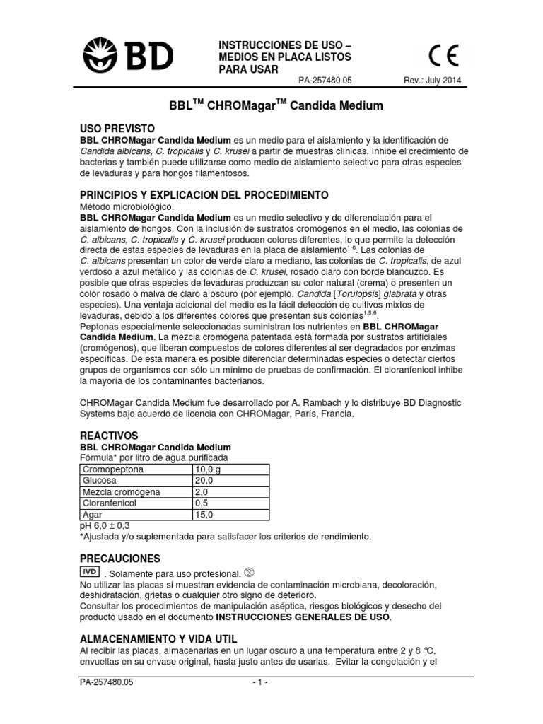 CHROMagar Candida | PDF | Patologia clinica | Biología